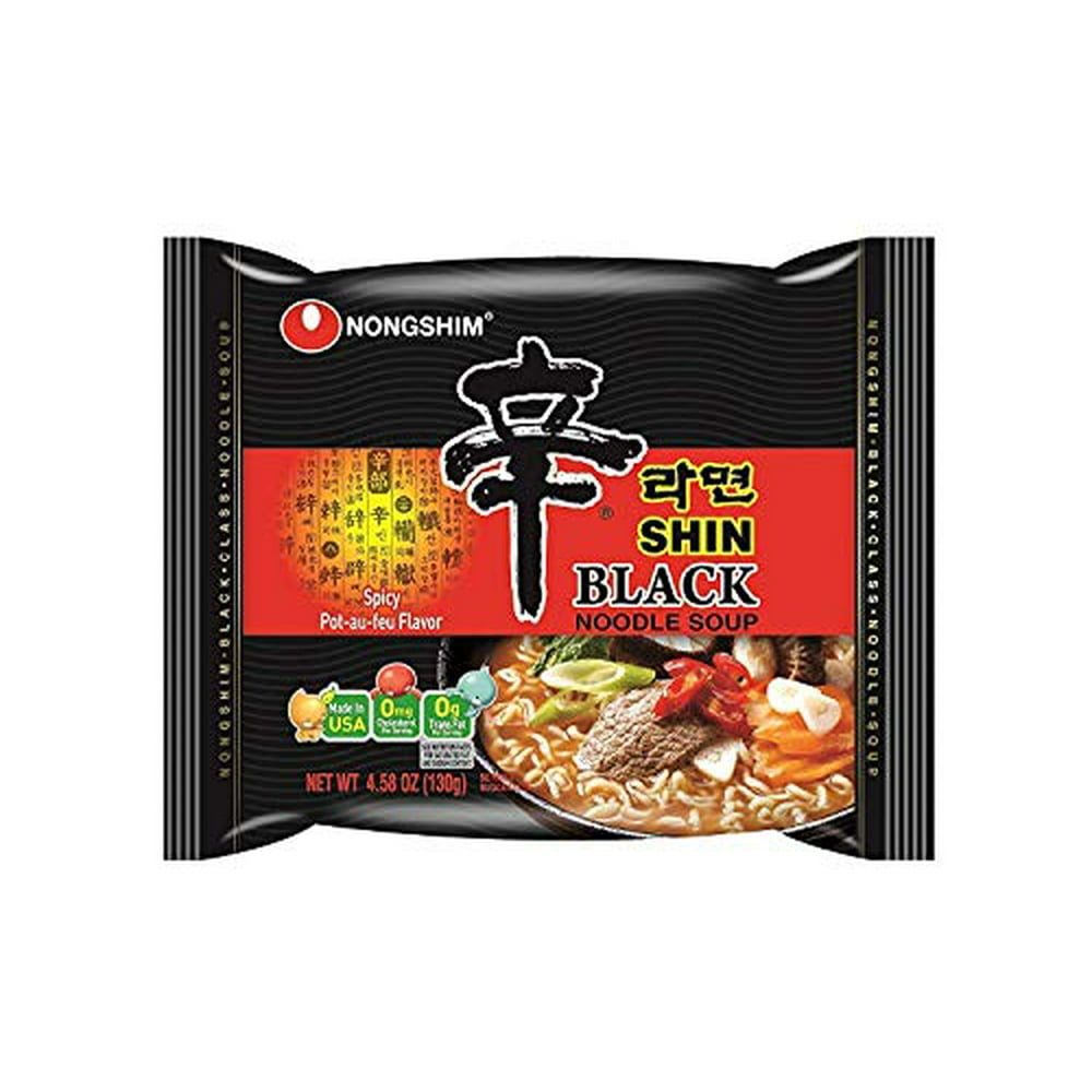 NineChef Bundle - NongShim Shin Black Noodle Soup Spicy 4.58 (Pack of ...