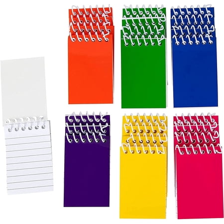 Spiral Notepad - 24-Pack Top Spiral Mini Notepads, Bulk Spiral Notepads ...