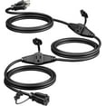 25 Ft Outdoor Extension Cord Multiple Outlets, Evenly Spaced 3 Outlets ...