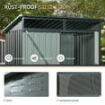 5ft x 3ft Outdoor Metal Storage Shed Transparent plate Gray - Walmart.com
