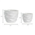 K-Cliffs 2pc White Modern Wave Texture Ceramic Pots. - Walmart.com