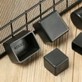 12Pcs/Set Chair Leg Cap Rubber Feet Protector Pvc Rectangle Black For ...
