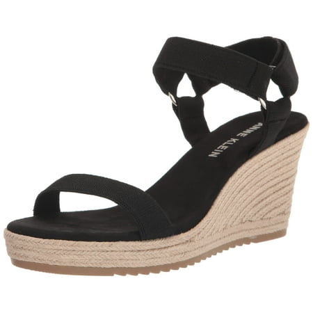 Anne Klein Women's WIT Wedge Sandal, Black, 6 | Walmart Canada