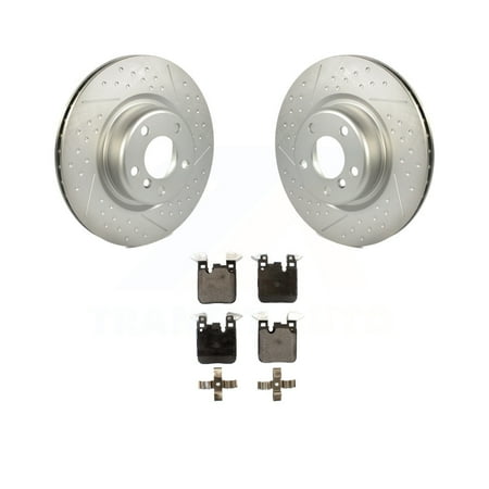 Transit Auto - Rear Coated Disc Brake Rotors And Semi-Metallic Pads Kit ...
