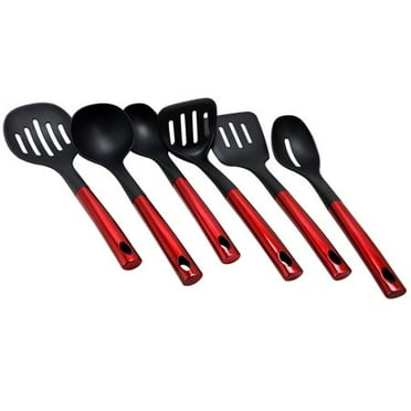 Oster Everwood Kitchen Nylon Tools Set with Wood Inspired Handles, Set ...