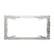 Auto Drive 3-D Daisy Bling Silver Metal License Plate Frame, 90142W ...