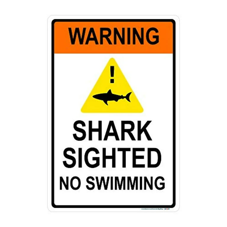 No Swimming Shark Sign