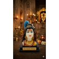 Lord Shiva Bust Idol Statue with Om Namah Shivay Base, Mahadev ...