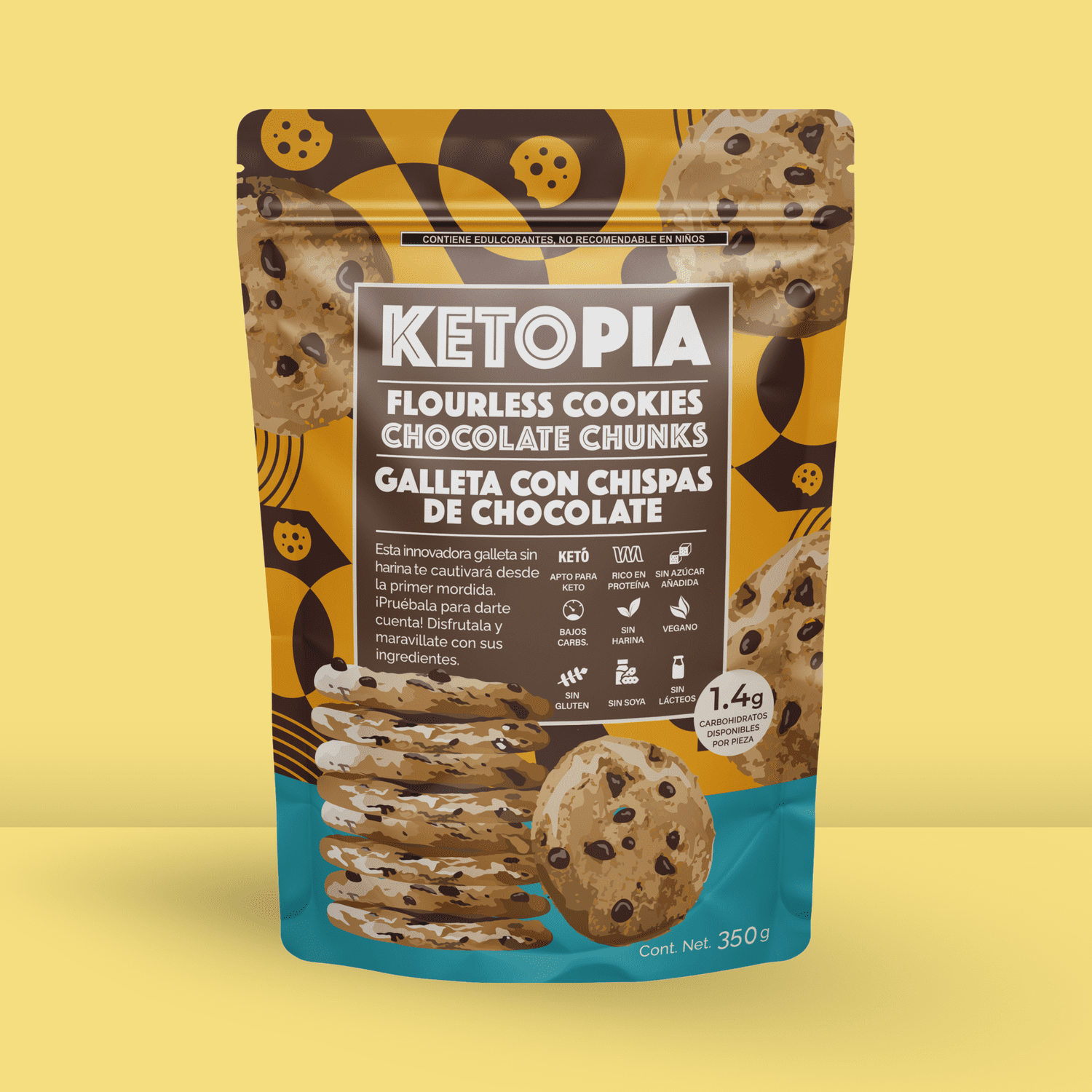 Flourless Choco Chunk Cookies (350g) | Bodega Aurrera en línea