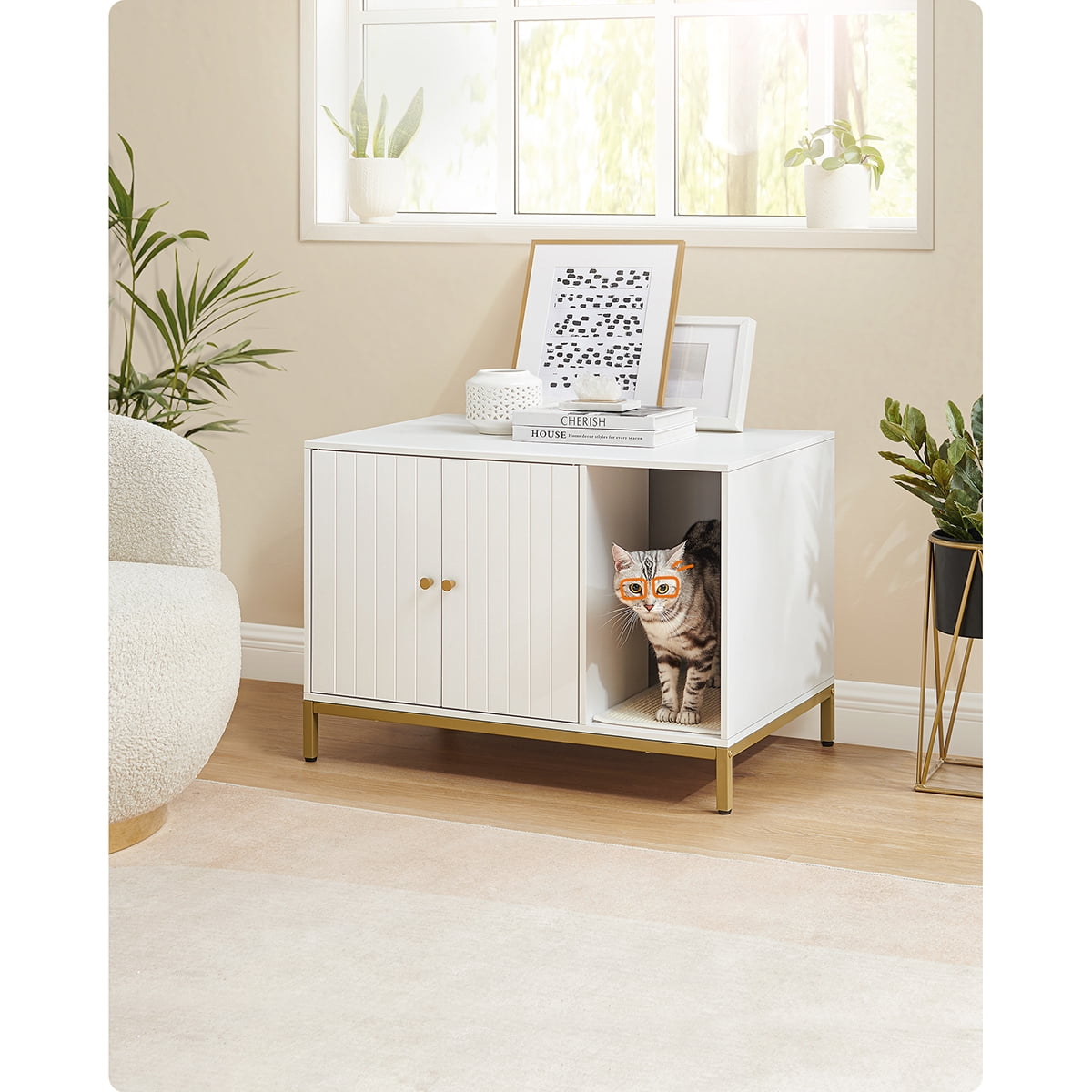 Click here for Feandrea Litter Box Enclosure  Modern Cat Litter B... prices