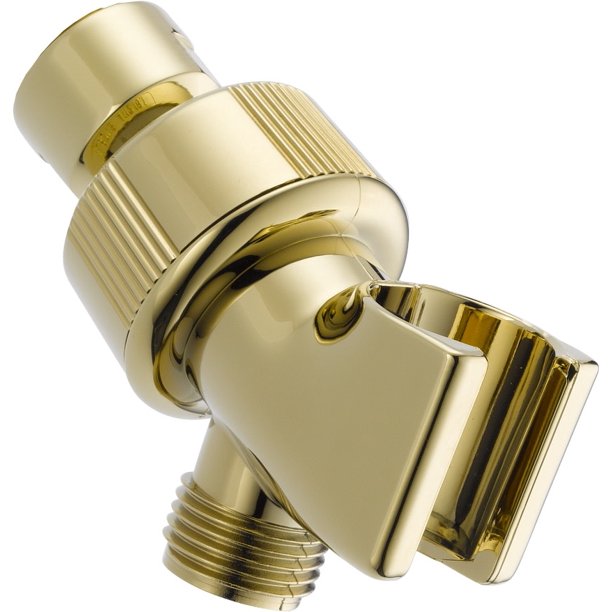 Delta Adjustable Shower Arm Mount for Hand Shower in Polished Brass ...