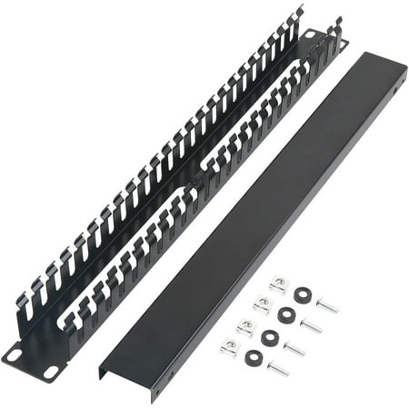 1U Metal Rack Cable Management, 24 Slot Finger Duct 19Inch Server Rack ...