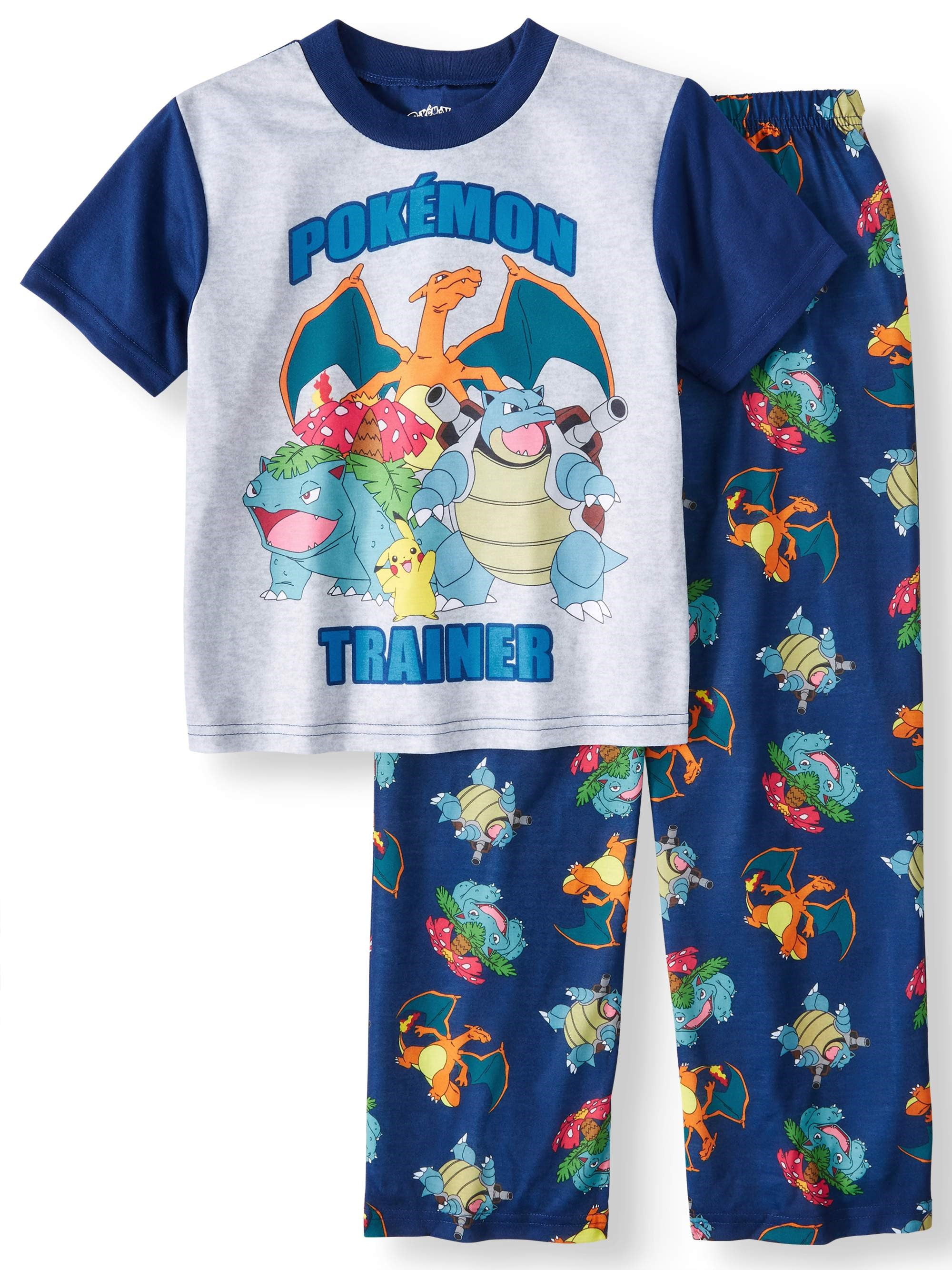 Pokémon - Boys' Pokemon 2 Piece Pajama Sleep Set (Little Boy & Big Boy ...