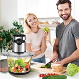 Electric Food Chopper with 2 Bowls (8 Cup+8 Cup), 2 Sets Blades, Food ...