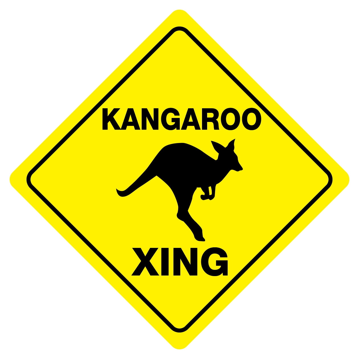 Kangaroo Funny Novelty Crossing Sign - Walmart.com
