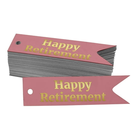 Inkdotpot Happy Retirement Bottle Tag Real Gold Foil Favor Hang Tags ...
