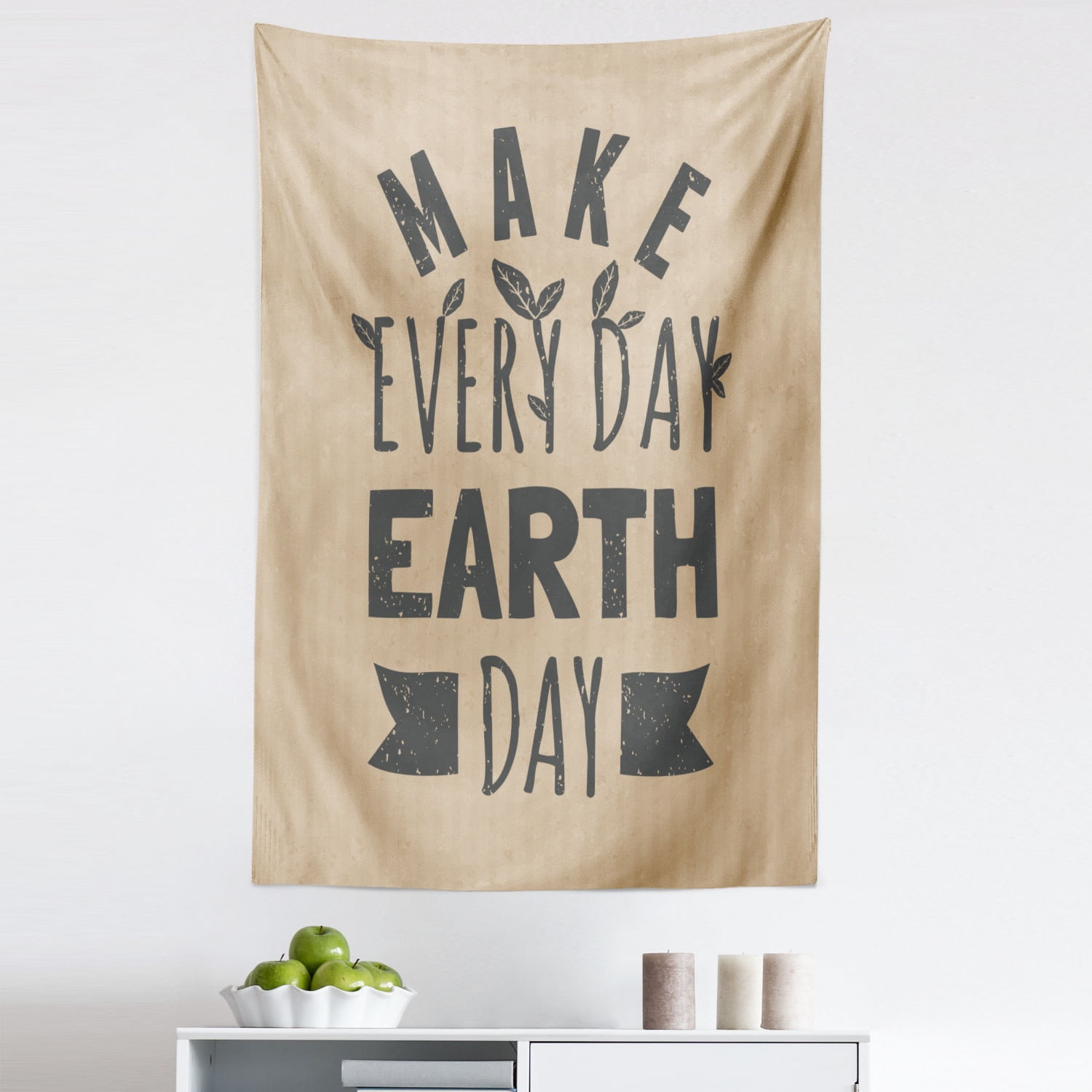 Earthy Tapestry, Typographic Design Words for Earth Day with Grunge ...