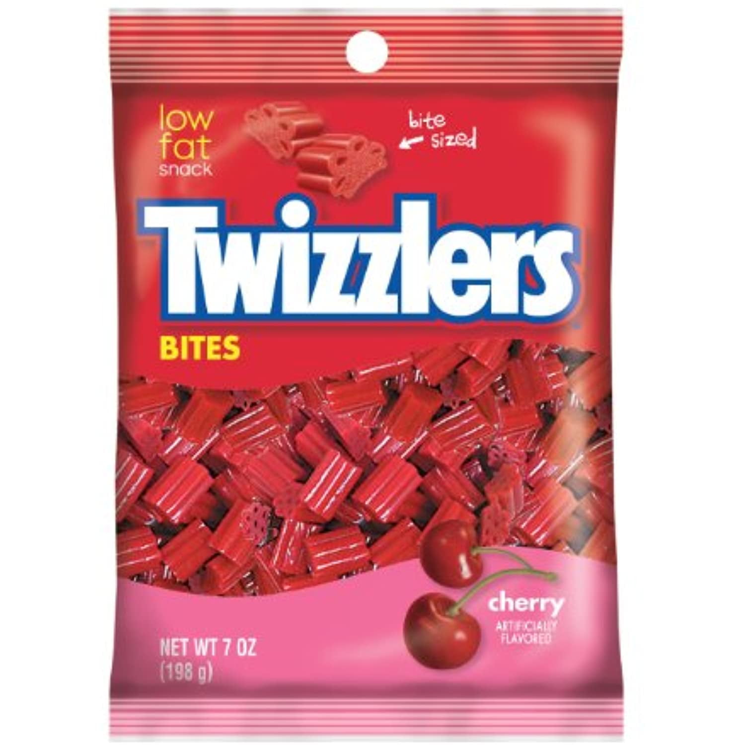 Twizzlers Bites, Cherry Flavored Licorice Candy, 7 Ounce Packet (Pack ...