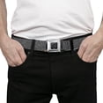 Buckle-Down Belt, Seatbelt Buckle Belt, Concrete Finish Grays, 30 to 44 ...