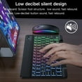 10-Inch Colorful RGB Backlit Portable Bluetooth English Keyboard ...