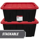 Hyper Tough Large Storage Bin, 27 Gallon Plastic Storage Container with ...