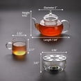 Kendal 6-Cup Glass Teapot with Warmer and 6 Tea Cups - Walmart.com