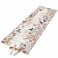 Butterfly Flower 2'x6' Runner Rug for Hallway Walkway Kitchen Galley ...