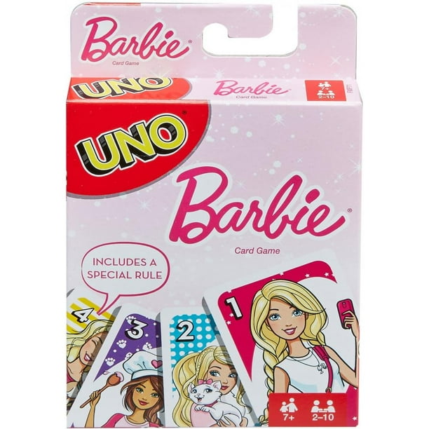UNO Barbie Characters Matching Card Game for 2-10 Players Ages 7Y ...