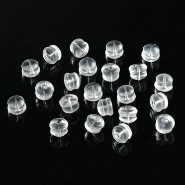 Walmart Silicon Rubber Stud Earring Backs, Clear Safety Round Disc ...