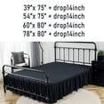 Skirt Ruffled Bed Skirt with Platform,Bed Sheet with Split Corners ...