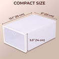 WOWZILLA 10 Pack Boxes Clear Plastic Stackable, storage organizer for ...
