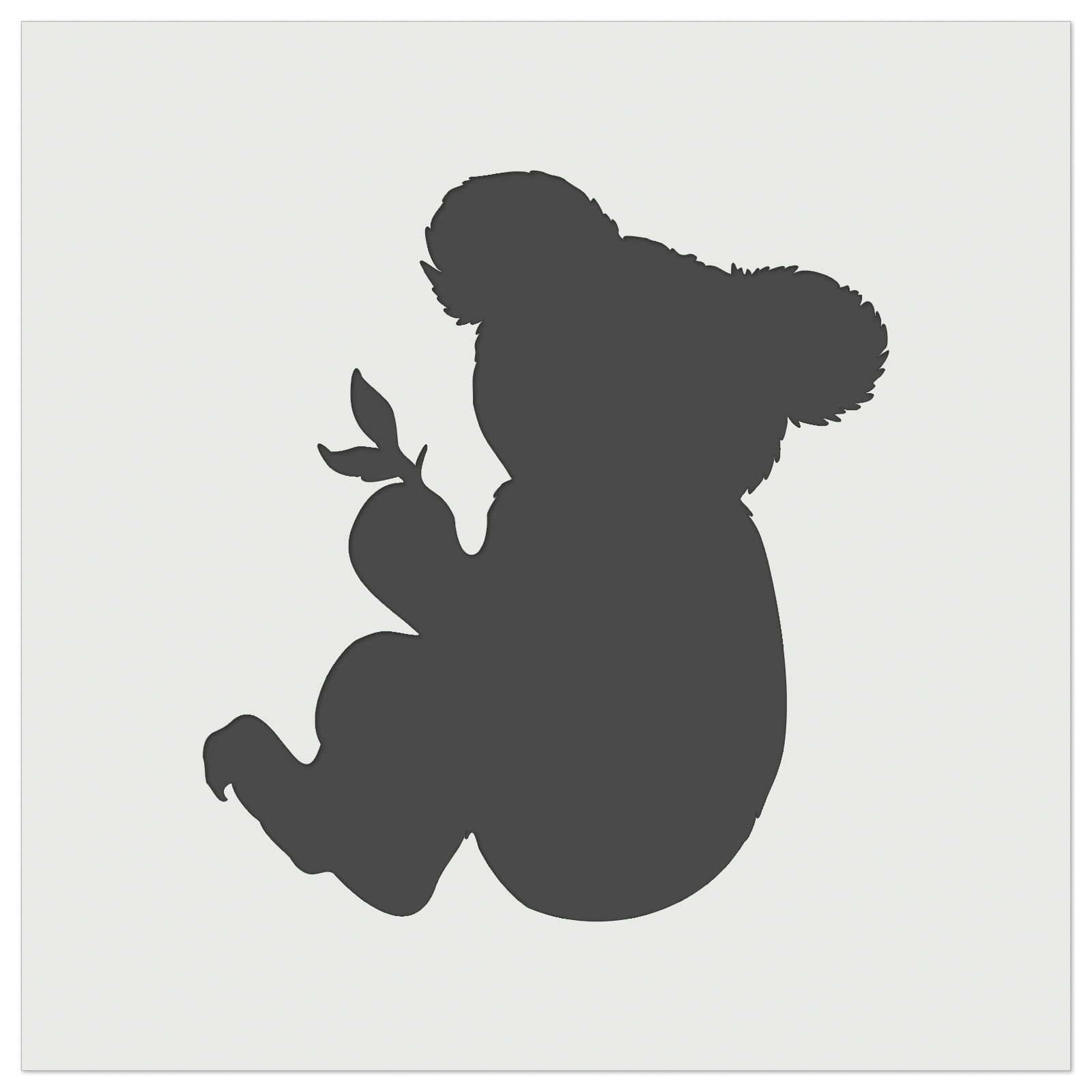 Koala with Leaves Solid DIY Cookie Wall Craft Stencil - 3.5 Inch ...