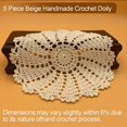 6 Piece 7 to 14 Inch Handmade Crochet Cotton Lace Doilies for Table ...