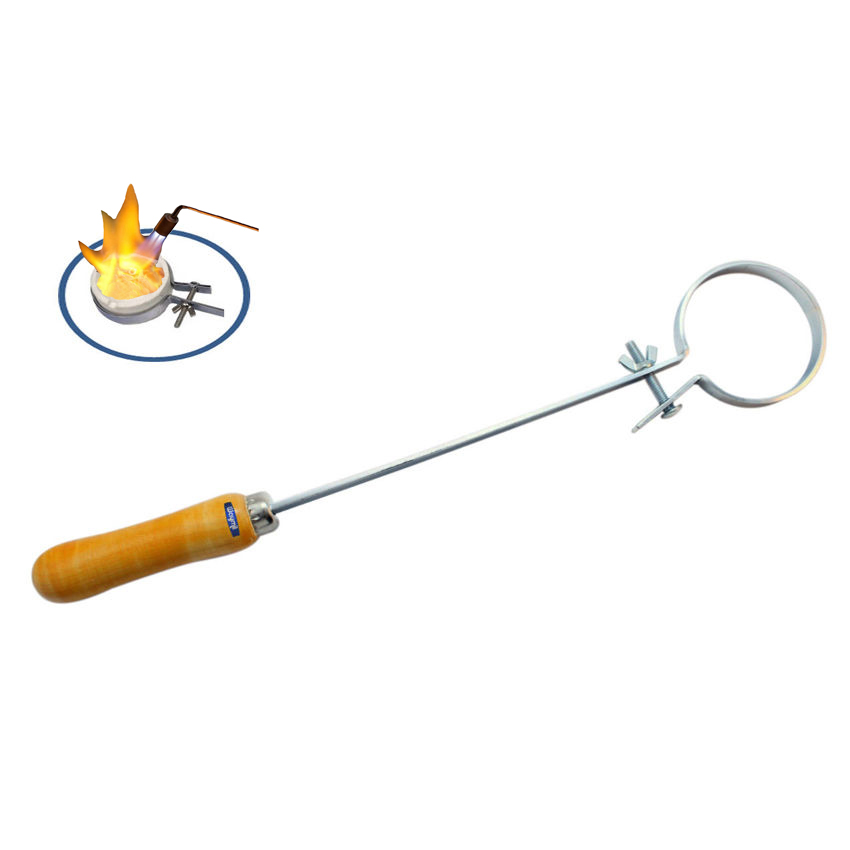 Crucible Tong Handle Holds Round Melting Dish Cup Crucible Holder Round ...