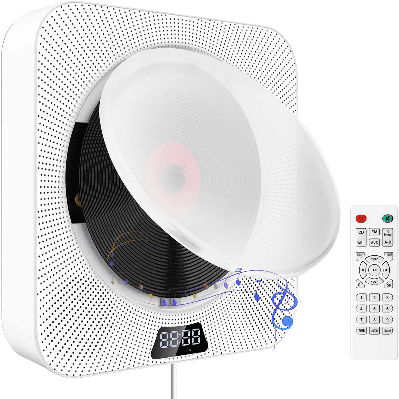 FAMKIT Portable CD Player with Bluetooth, Desktop CD Player for Home ...