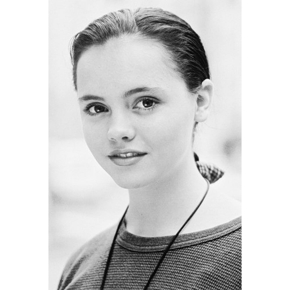 Christina Ricci Smiling Head Shot B&w 24x36 Poster - Walmart.com ...