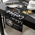 Black Coffee Vintage Table Runner 90 Inches Long - Farmhouse Coffee Cup ...