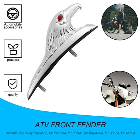 Chrome Eagle Head Shape Design ATV Front Fender Frame Ornament Front ...
