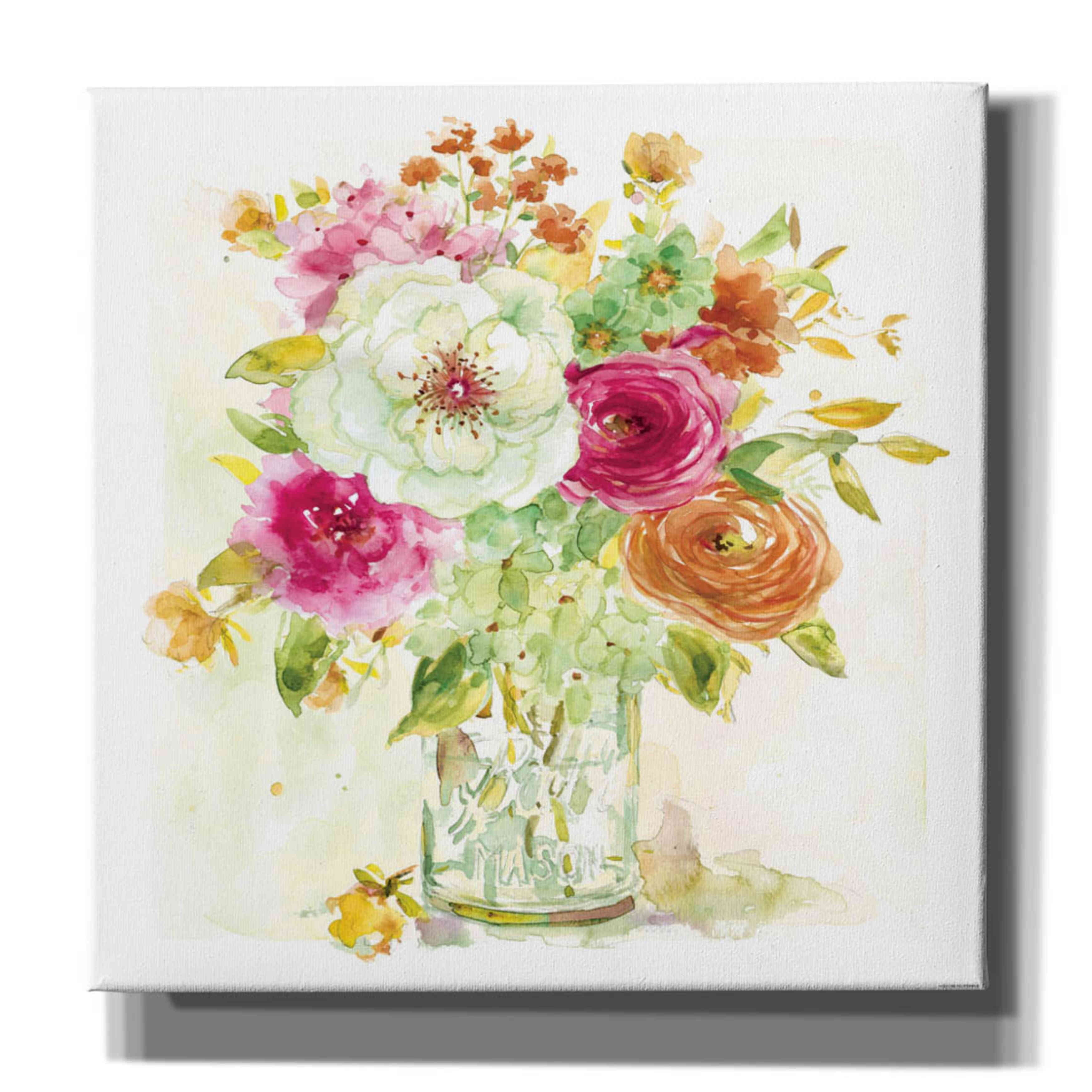 Epic Graffiti 'Garden Jar 5' by Jadei Graphics, Canvas Wall Art, 18"x18 ...