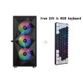 SAMA 3509 ATX Mid Tower Gaming Computer Case Tempered Glass w/ 4 x ARGB ...
