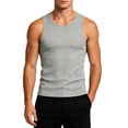 Abomasnow Men's Big and Tall Tank Tops Ribbed Knit Sleeveless Crewneck ...