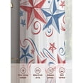 American Star Modern Sheer Curtains for Living Room Bedroom Blue Red ...