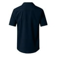 Qolati Shirts For Men Casual Short Sleeve Button Down Cuban Guayabera