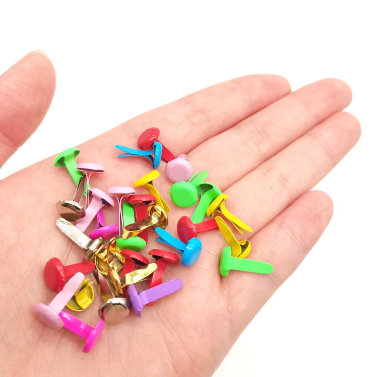 Paper Fasteners Brads For Paper Crafts 100 Pcs Copper Multicolor Mini ...