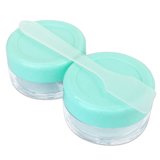 10G/10ML Plastic Clear Cosmetic Sample Jars with Teal Green Lid and ...