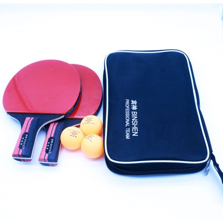 TILIYHELLO Table Tennis Racket Set Beginner Training Competition Beginner (2 short handle ...