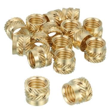 Heat Set Threaded Inserts, 48 Pcs M2.5 x 6mm L x 4mm OD Pure Brass ...
