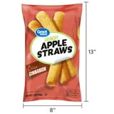 Great Value Cinnamon Apple Straws, 7 oz Bag, Apple Flavored Snack with ...