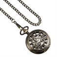 TREEWETO Skeleton Manual Winding Mechanical Double Case Roman Numerals ...