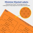 Avery Printable Rectangle Labels, Bright Orange, 1-1/3" x 4", 1,120ct ...